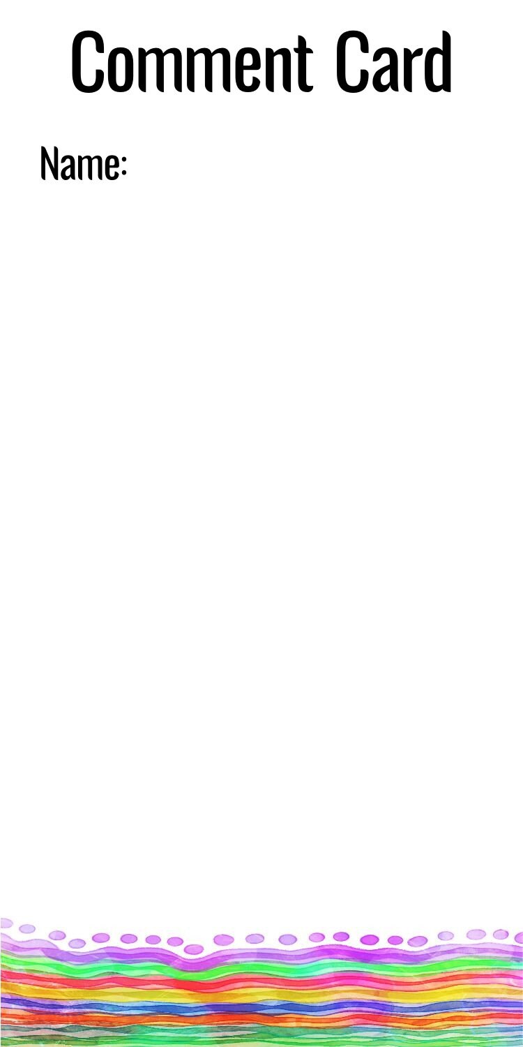 RECITAL Program-comment Card-award Certificate- Bright & Colorful With ...