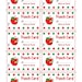 PUNCH Card Templates With Cute Apple and Worm-color Black & White-great ...