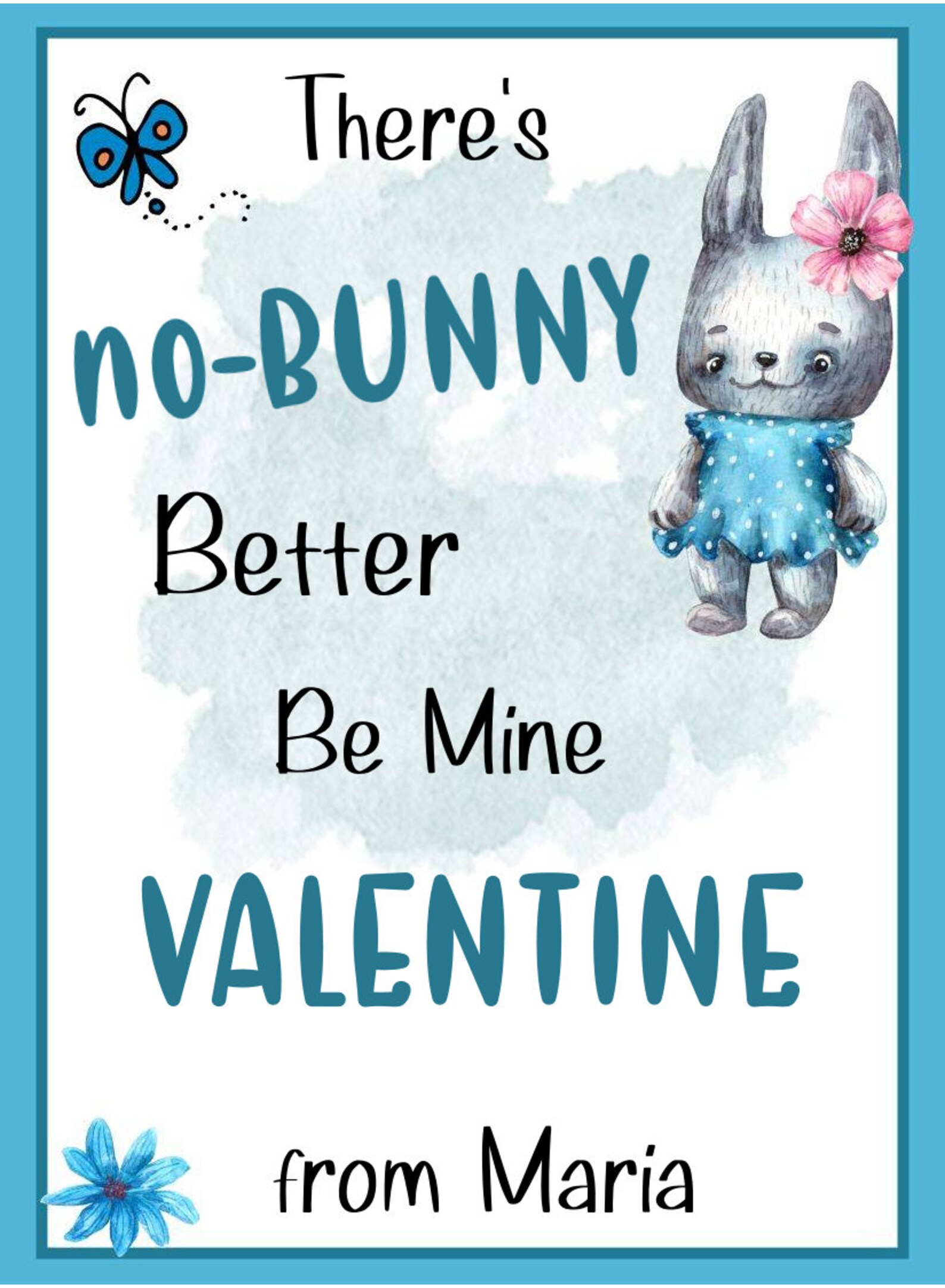 6 CUTE ANIMAL Valentine Card Templates-valentine’s Day Card for Kids ...