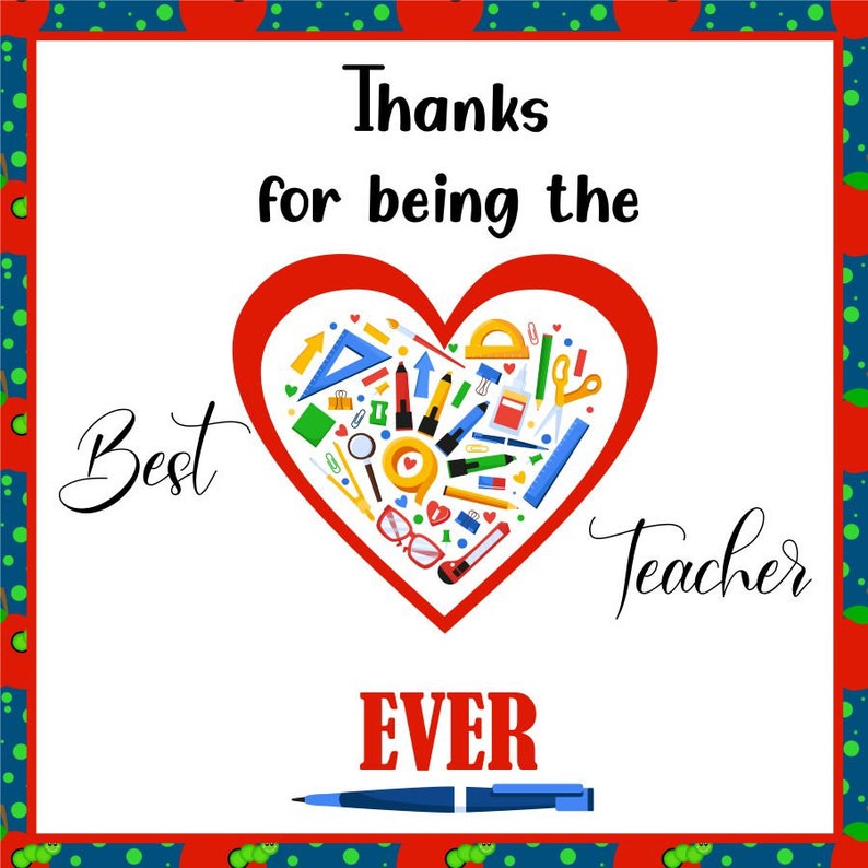6 TEACHER APPRECIATION Gift Tags-best Teacher-berry Best-hands - Etsy