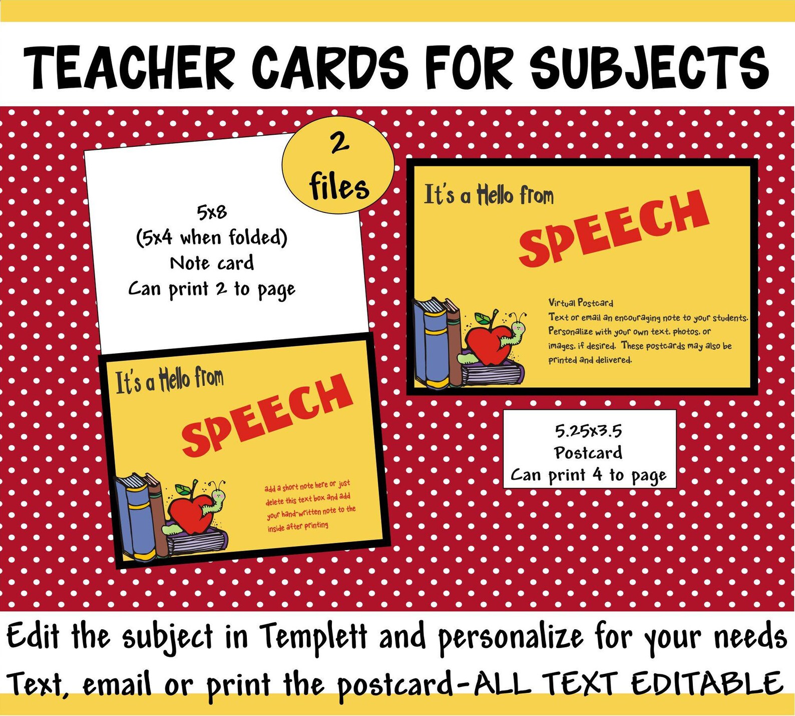 SCHOOL SUBJECT CARDS for Teachers-any Subject-7 Designs-14 - Etsy