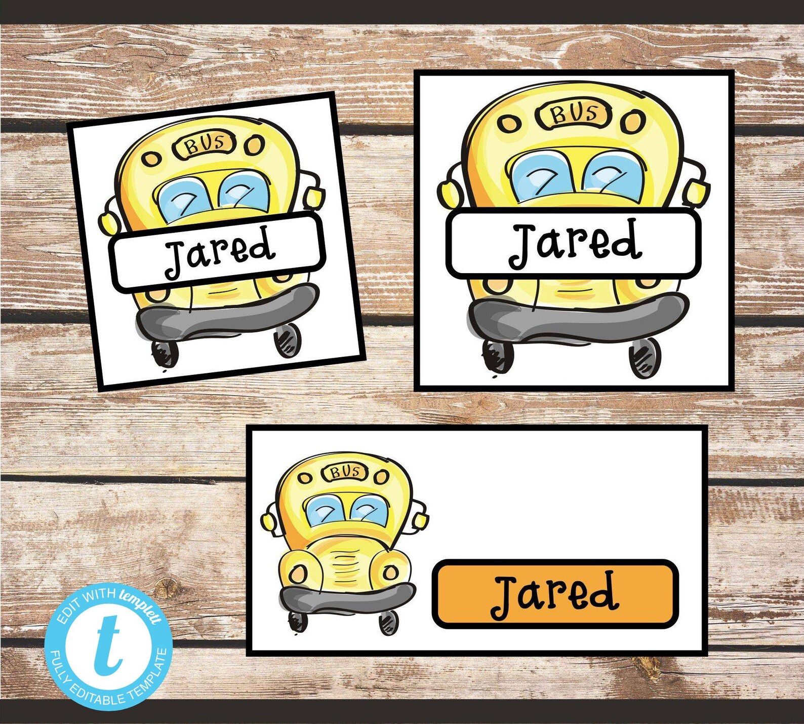 Bus School Tag Templates-perfect for the Classroom-teacher-student ...