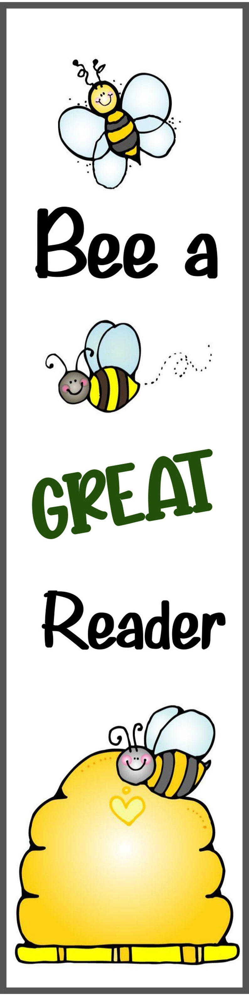 STUDENT READING LOG With 2 Bonus Bookmarks-cute Bears or Bees-all in ...