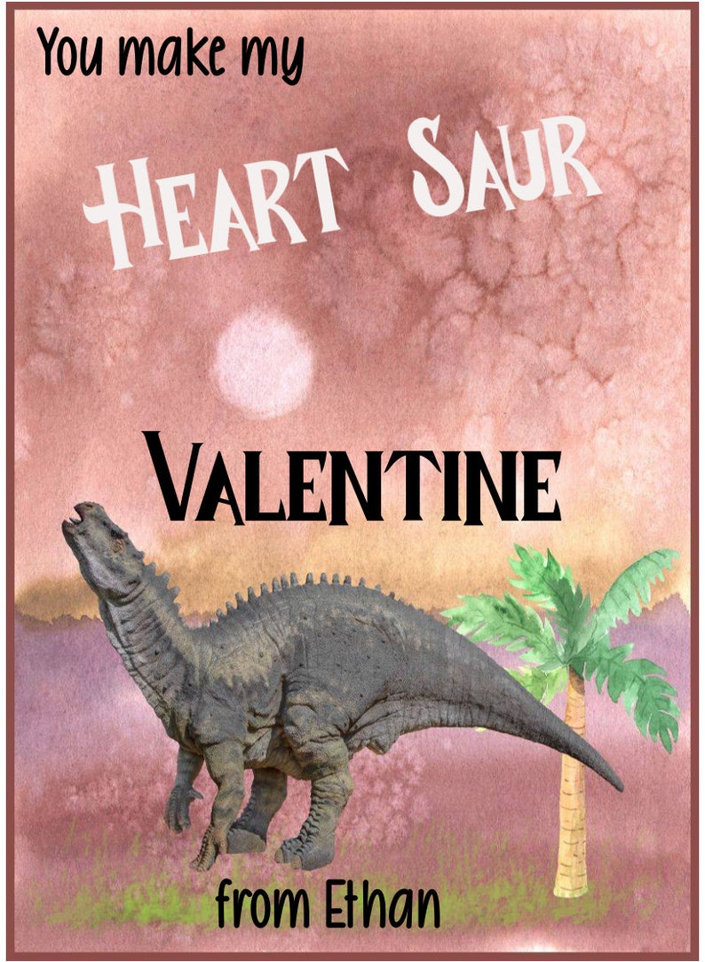 DINOSAUR VALENTINES CARD Templates for Kids-realistic Dinosaurs ...
