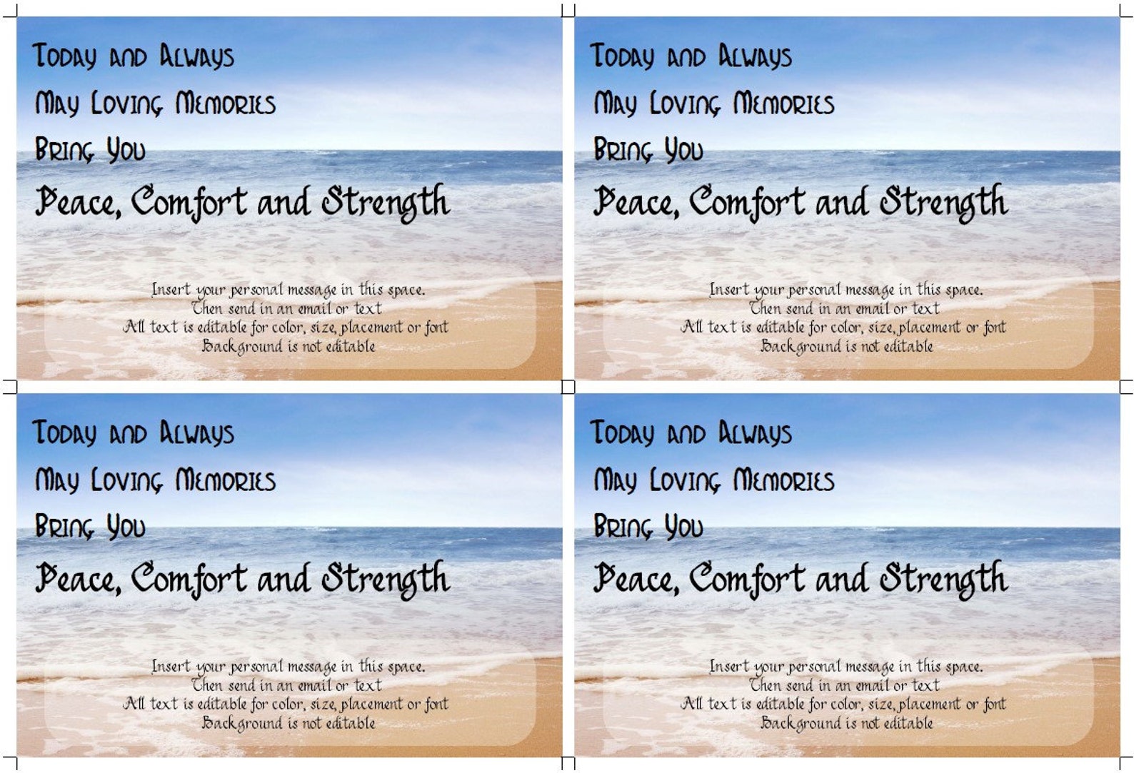 18 SYMPATHY CARD Templates-notecard & Postcard-text-email-send to ...