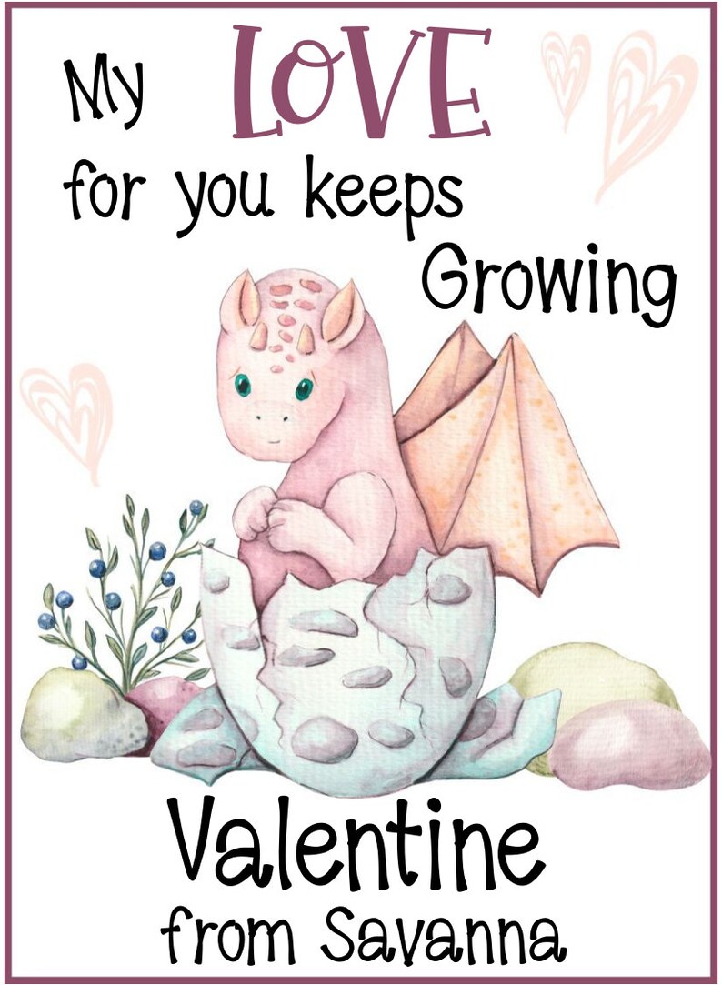 DARLING DRAGONS VALENTINE Templates-6 Cute Dragons to Choose From-fun ...