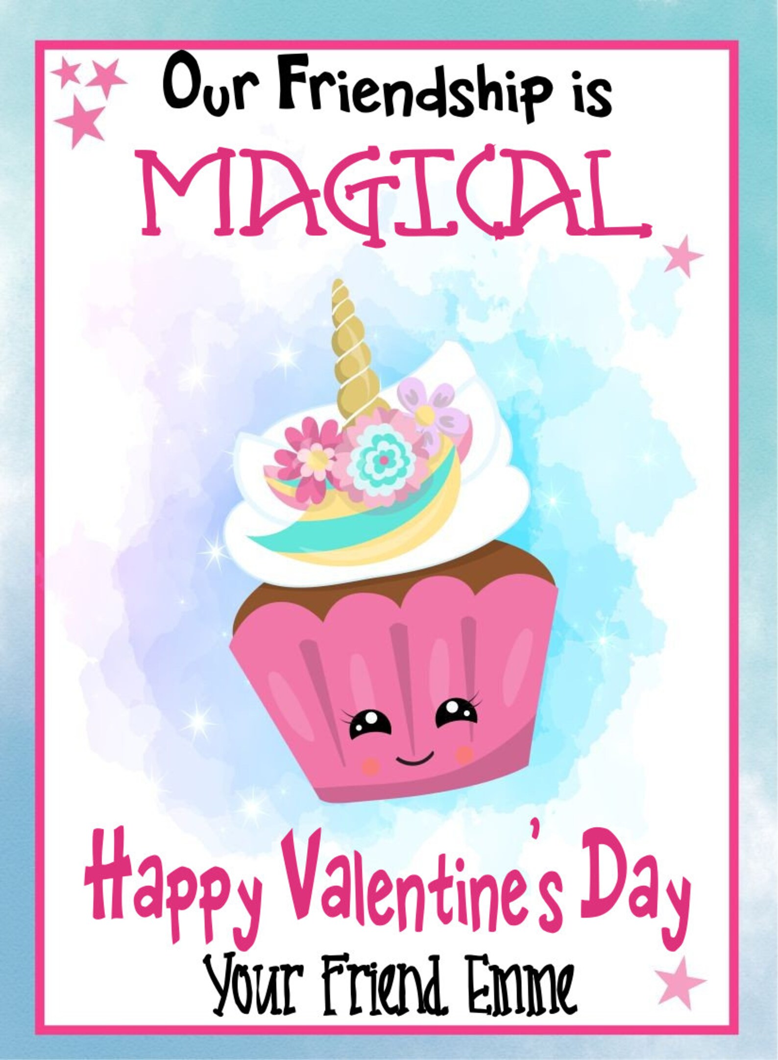 Magical Sweets Valentine Templates-all Different-edit Text and ...
