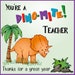 DINOSAUR TEACHER APPRECIATION Gift Tags-6 Color Designs-individual and ...