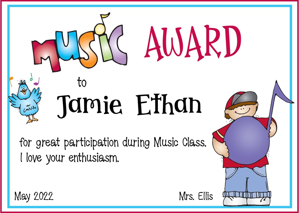 SCHOOL AWARD CERTIFICATES-8 Different Subjects-all 7x5-editable Text ...