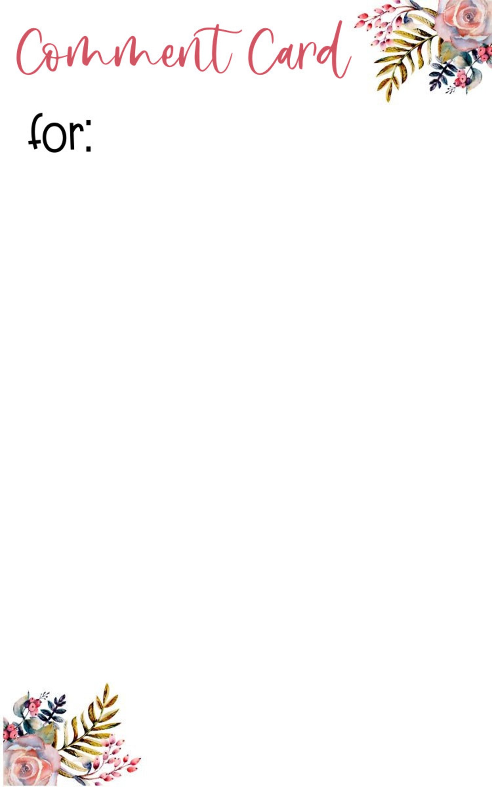 RECITAL Program-award Certificate-comment Card Template-editable Text ...