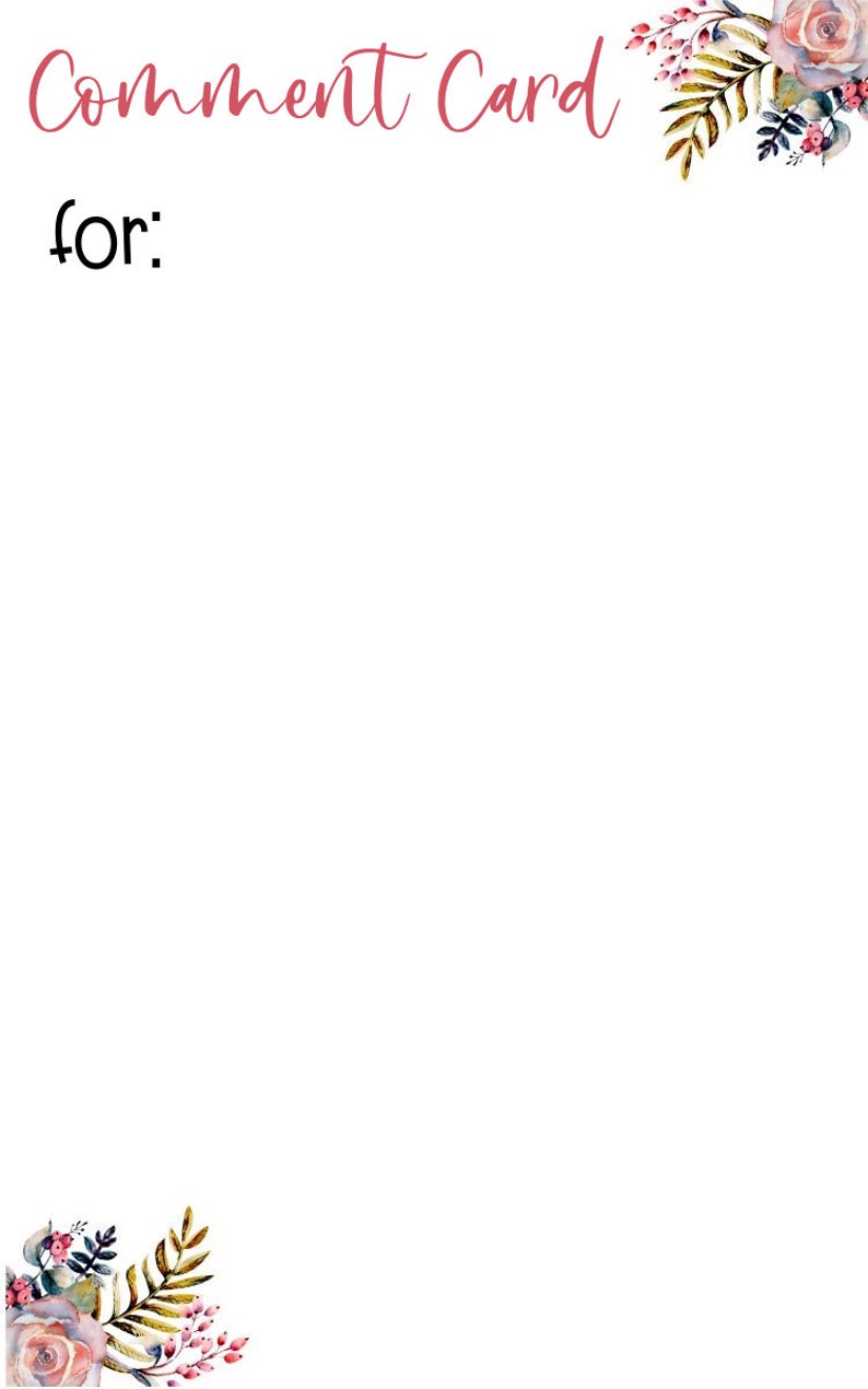 RECITAL Program-award Certificate-comment Card Template-editable Text ...