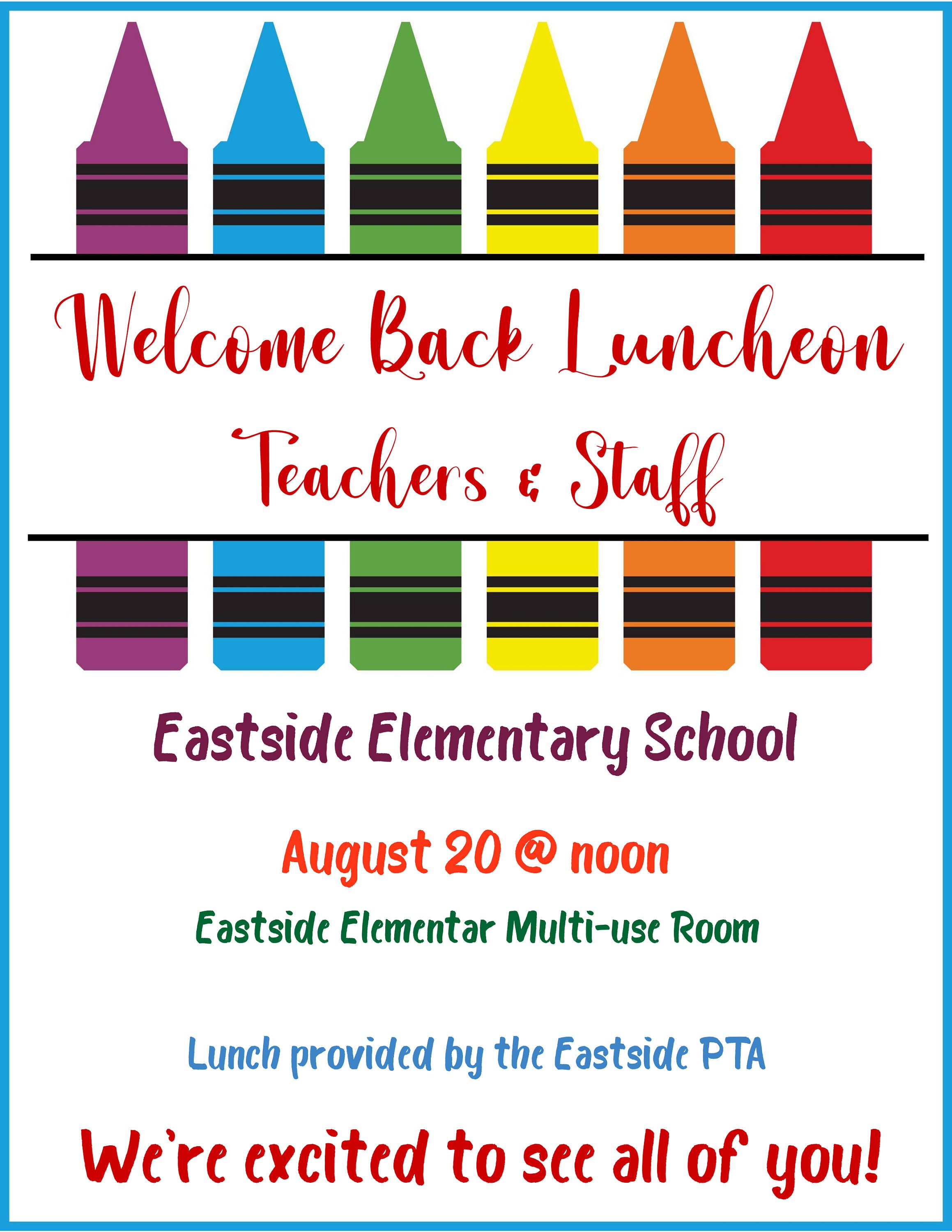 SCHOOL WELCOME BACK Luncheon Invitation & Flyer Template-any School ...