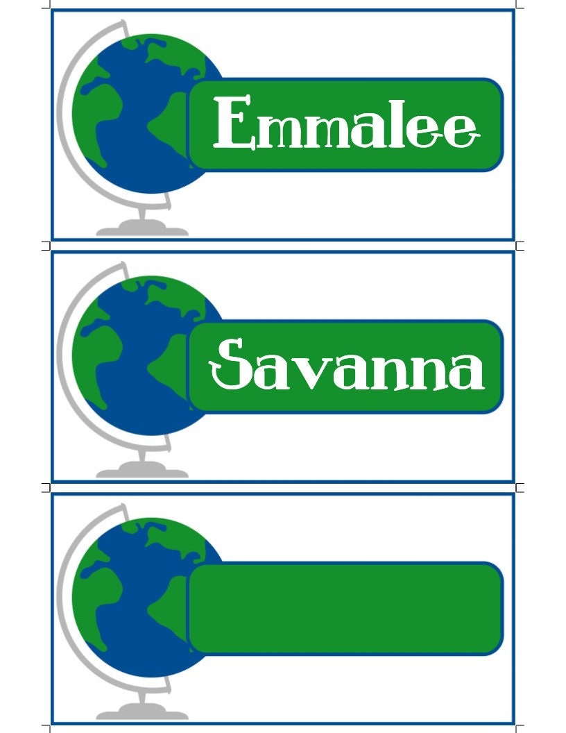 School Tags for Students and Desks-3 Sizes-personalize Each One-great ...