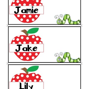 Apple School Tag Templates-perfect for the Classroom-teacher-student ...