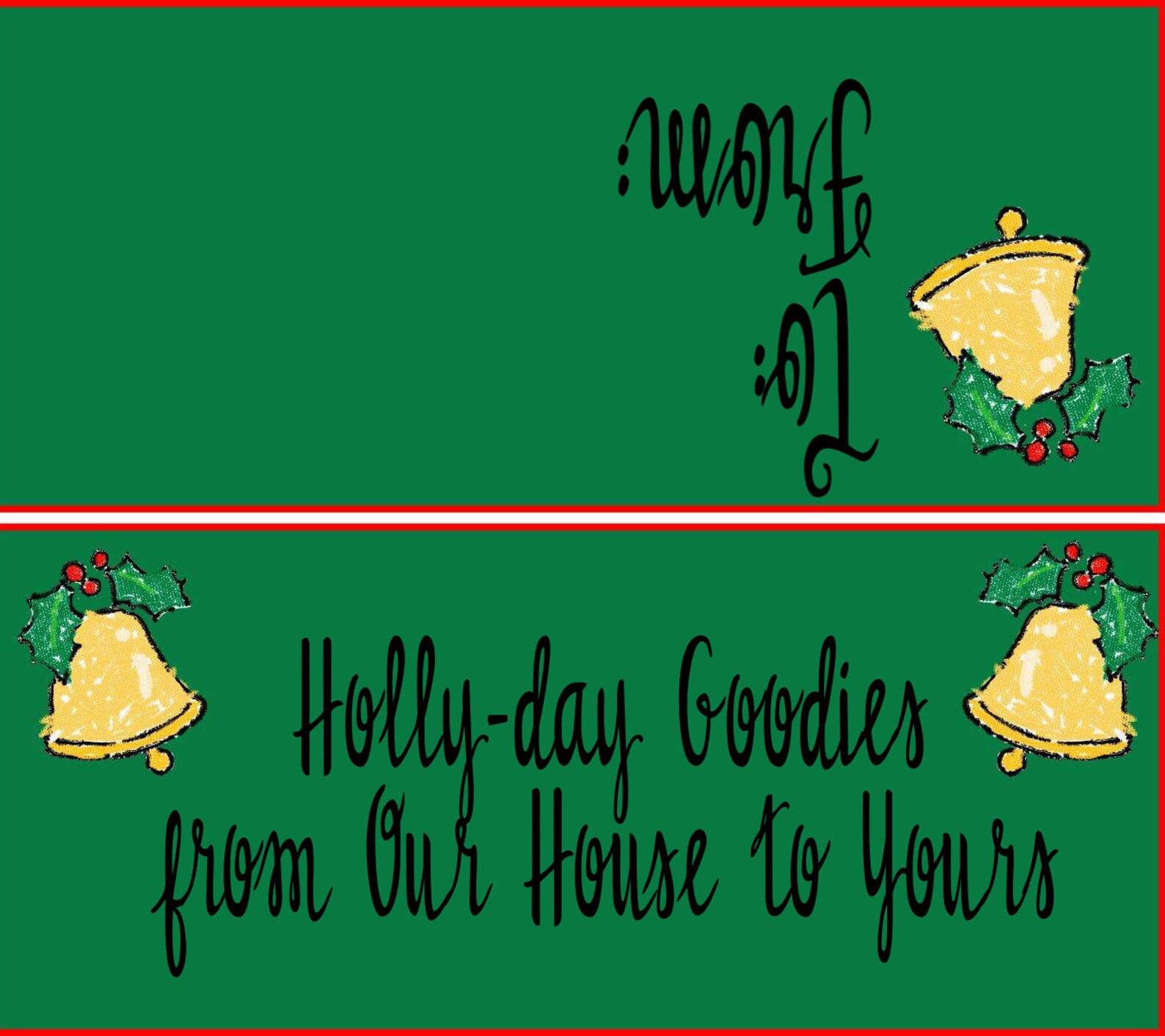 TREAT Toppers-holly-day Goodies-3 Sizes for Different Treat - Etsy