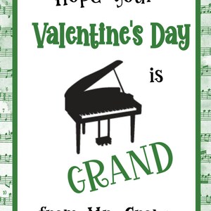 6 MUSICAL Valentines-fun Music Valentines-music Teachers or Students ...