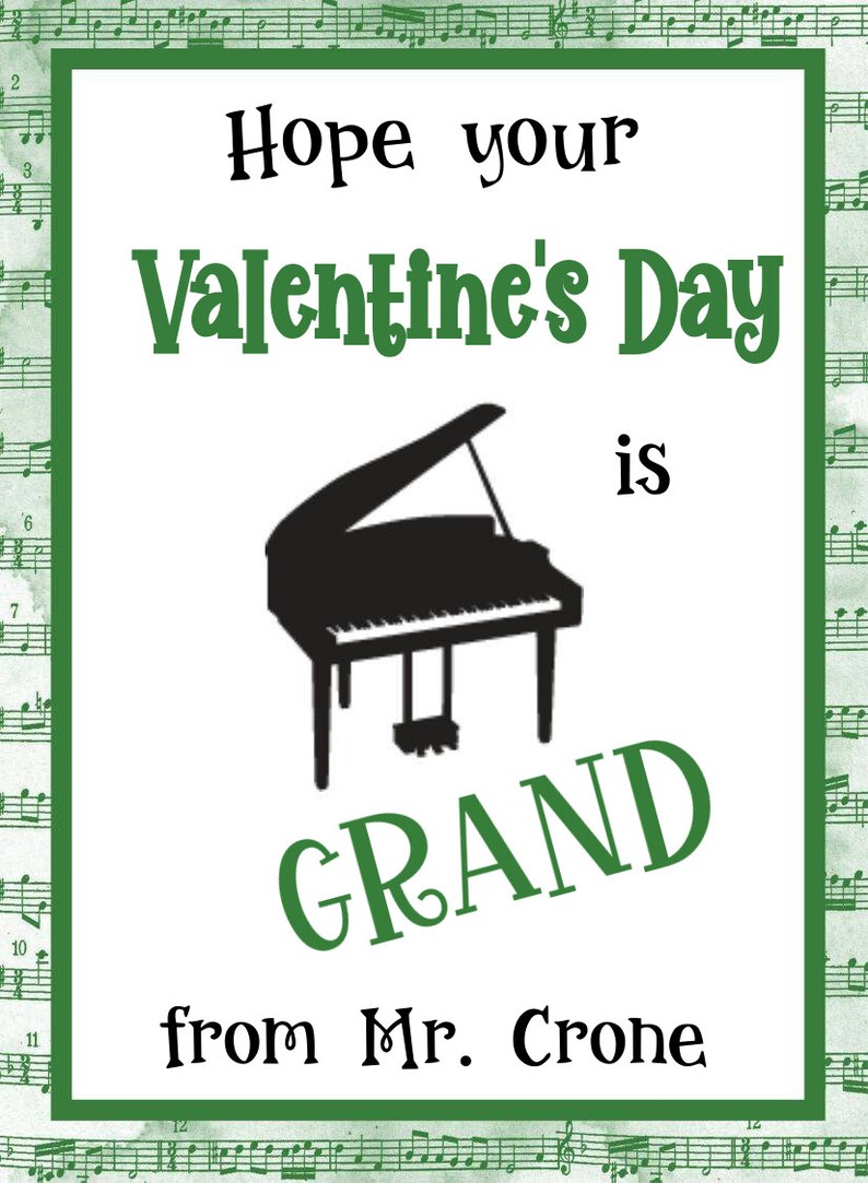 6 MUSICAL Valentines-fun Music Valentines-music Teachers or Students ...
