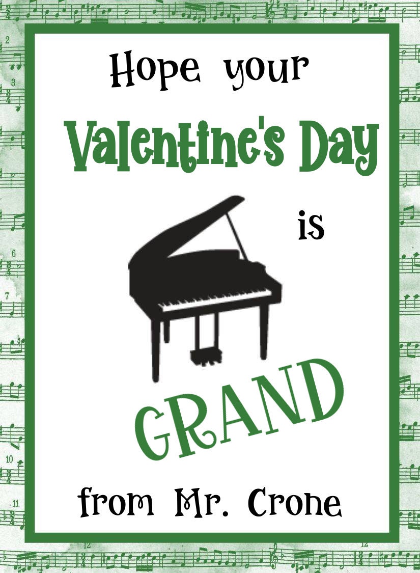 6 MUSICAL Valentines-fun Music Valentines-music Teachers or Students ...