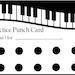 PIANO PRACTICE PUNCH Cards-color and Black & White-great - Etsy