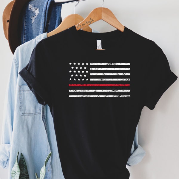 Thin Red Line Distressed - Etsy