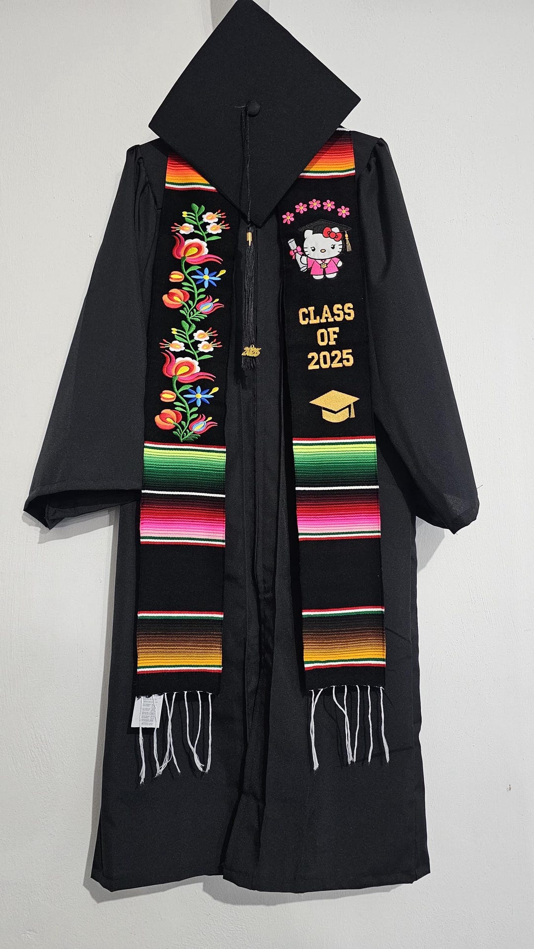 Floral Embroidered Sarape Mexican Graduation Stole.graduation Stash ...