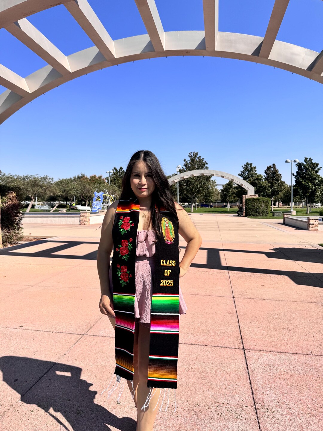 Floral Embroidered Sarape Mexican Graduation Stole.graduation Stash ...