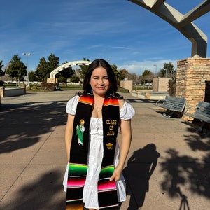 Floral Embroidered Sarape Mexican Graduation Stole.graduation Stash ...