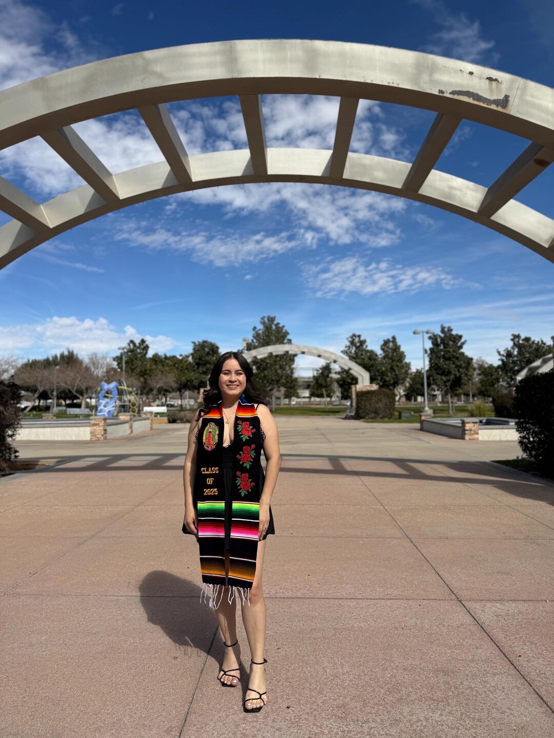 Floral Embroidered Sarape Mexican Graduation Stole.graduation Stash ...