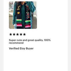 Floral Embroidered Sarape Mexican Graduation Stole.graduation Stash ...