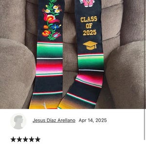 Floral Embroidered Sarape Mexican Graduation Stole.graduation Stash ...