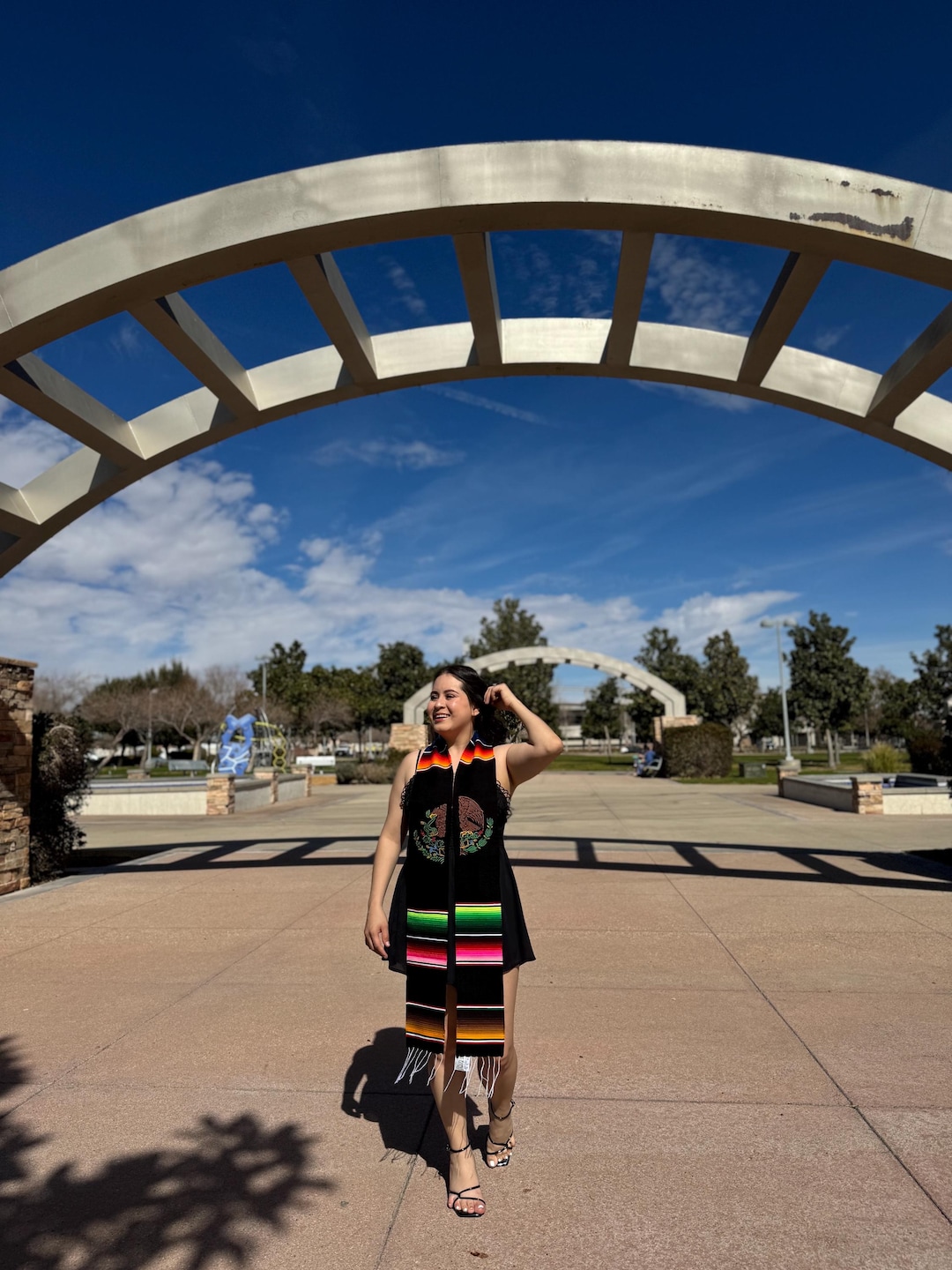 Graduation Gift. Floral Embroidered Sarape Mexican Graduation Stole ...