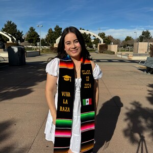 Floral Embroidered Sarape Mexican Graduation Stole.graduation Stash ...