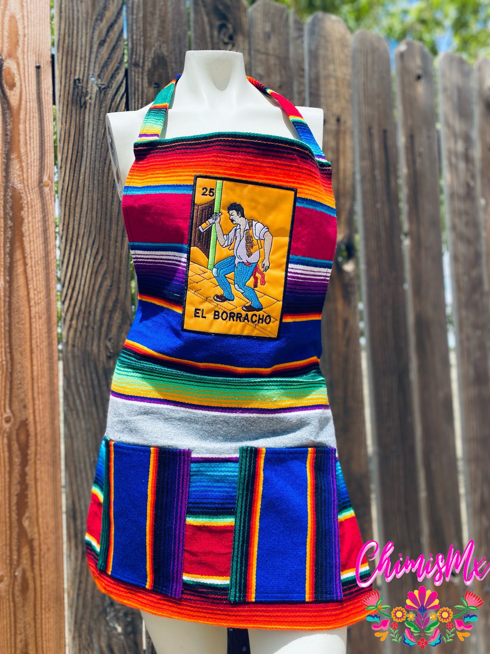 Sarape lotería aprons. Mexican aprons. Sarape aprons. Mexican | Etsy