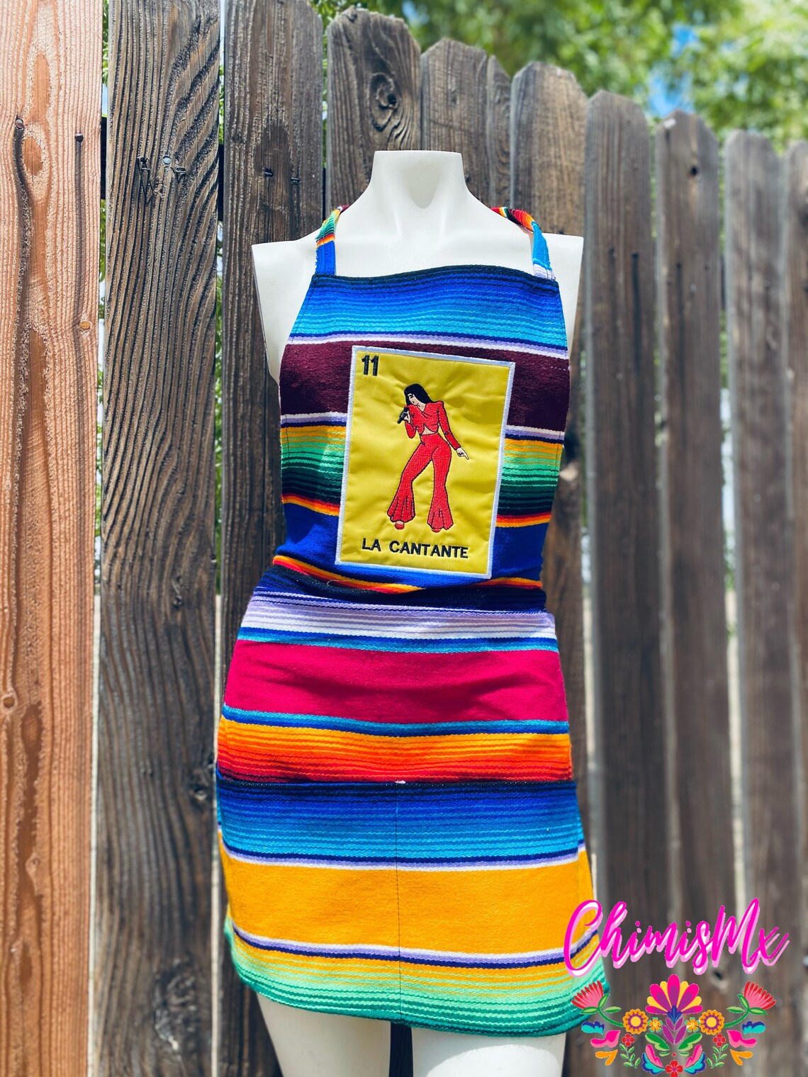 Sarape lotería aprons. Mexican aprons. Sarape aprons. Mexican | Etsy