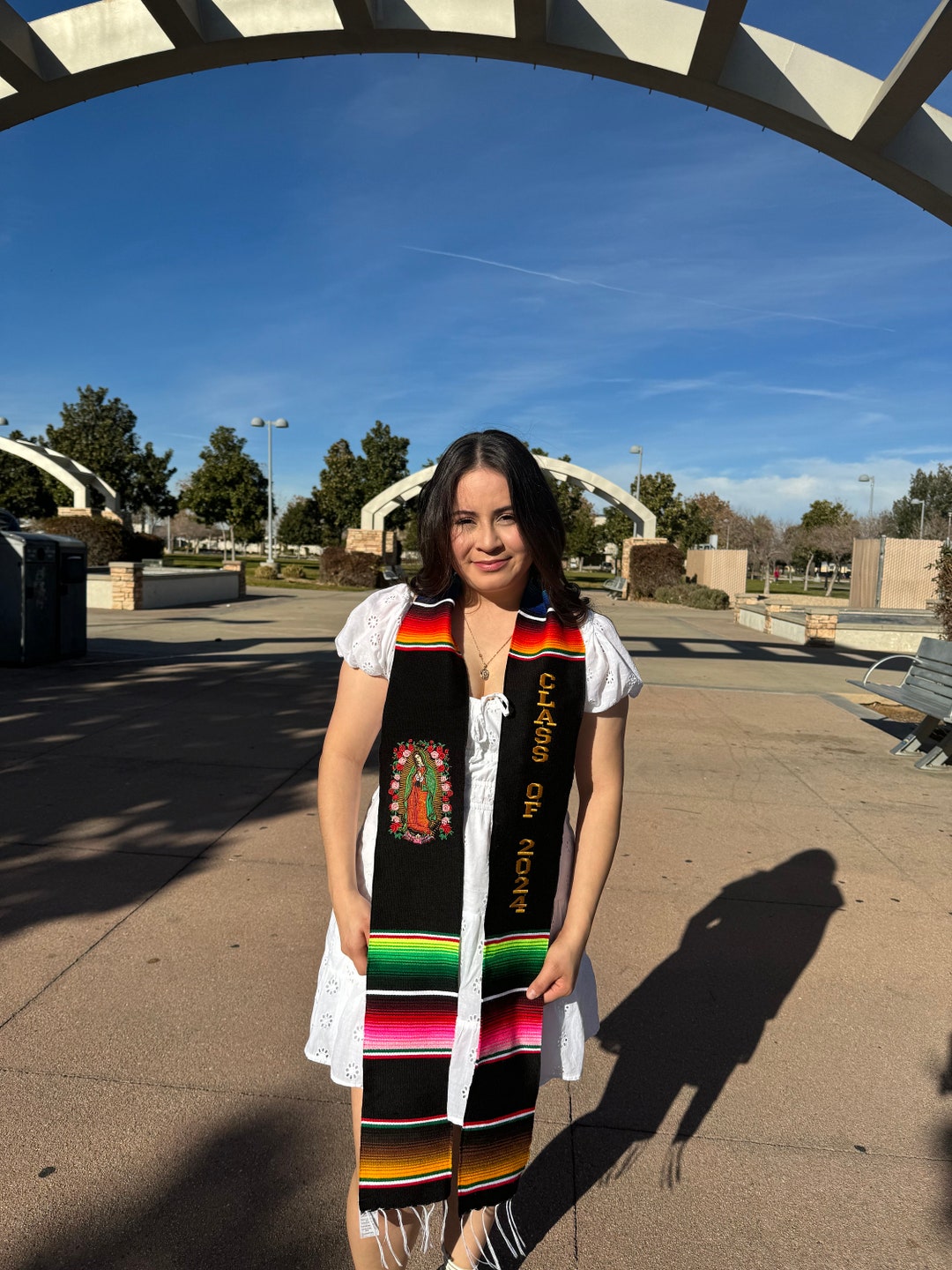 Floral Embroidered Sarape Mexican Graduation Stole.graduation Stash ...