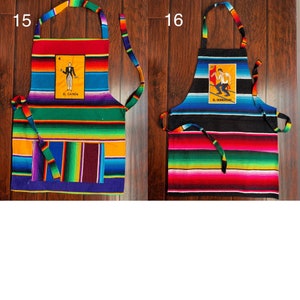 Sarape Lotería Aprons. Mexican Aprons. Sarape Aprons. Mexican Aprons ...