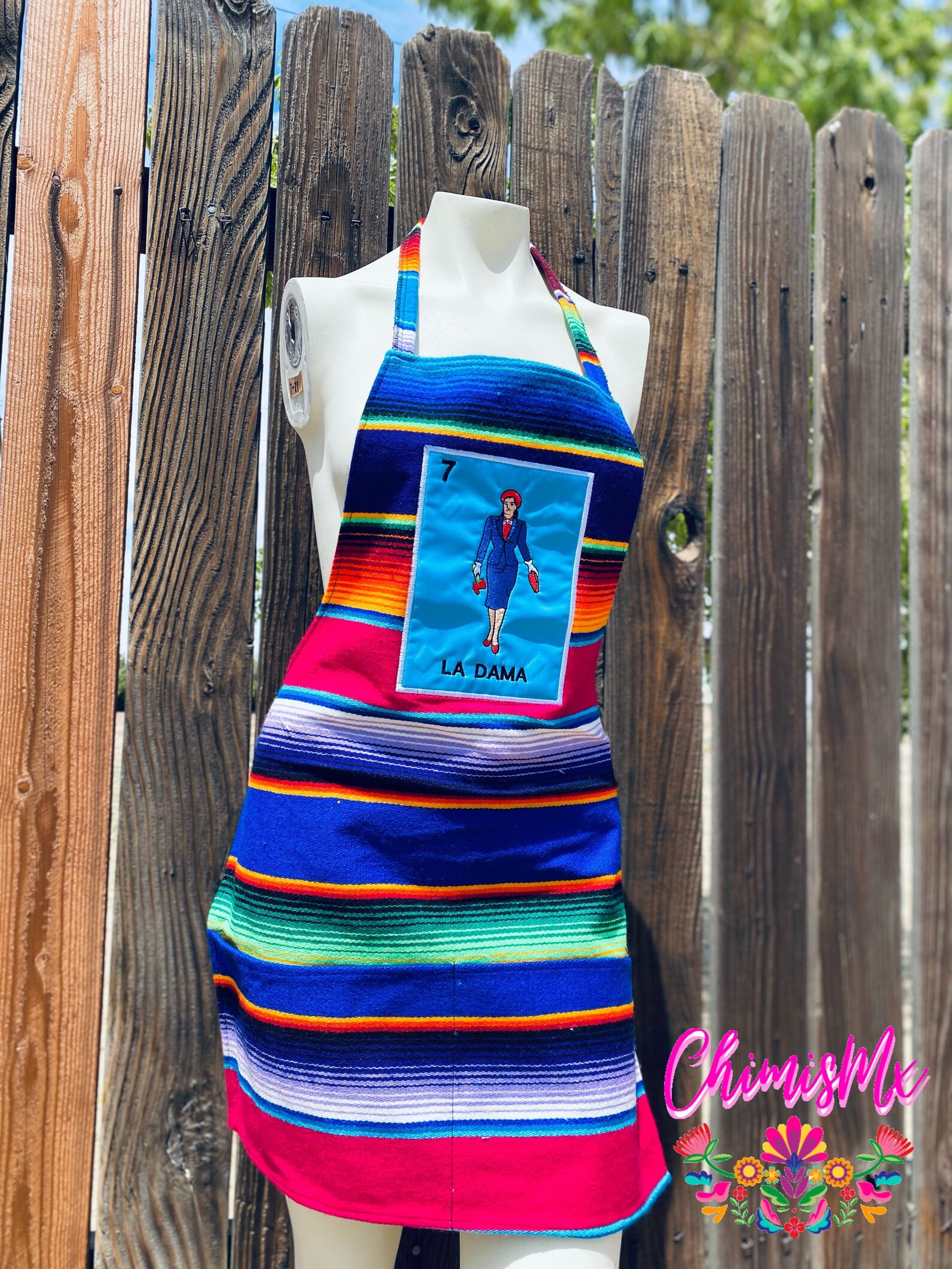 Sarape lotería aprons. Mexican aprons. Sarape aprons. Mexican | Etsy