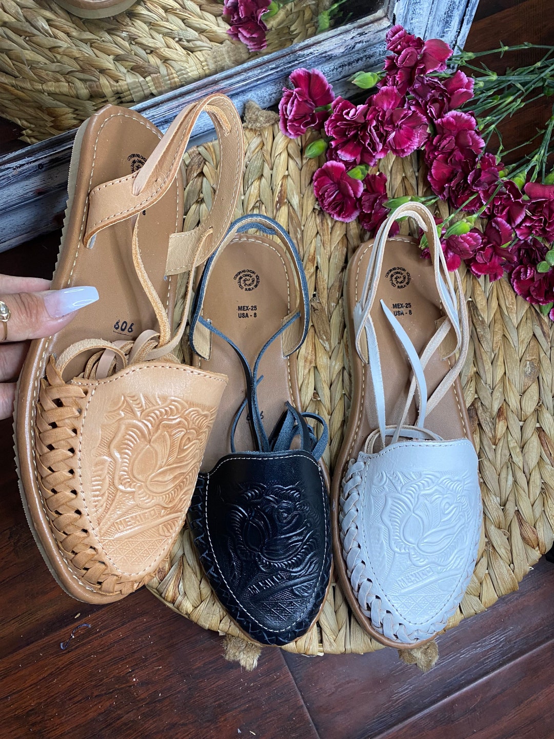 Huarache Sandal ~ All Sizes Boho-hippie Vintage ~ Mexican Style ...