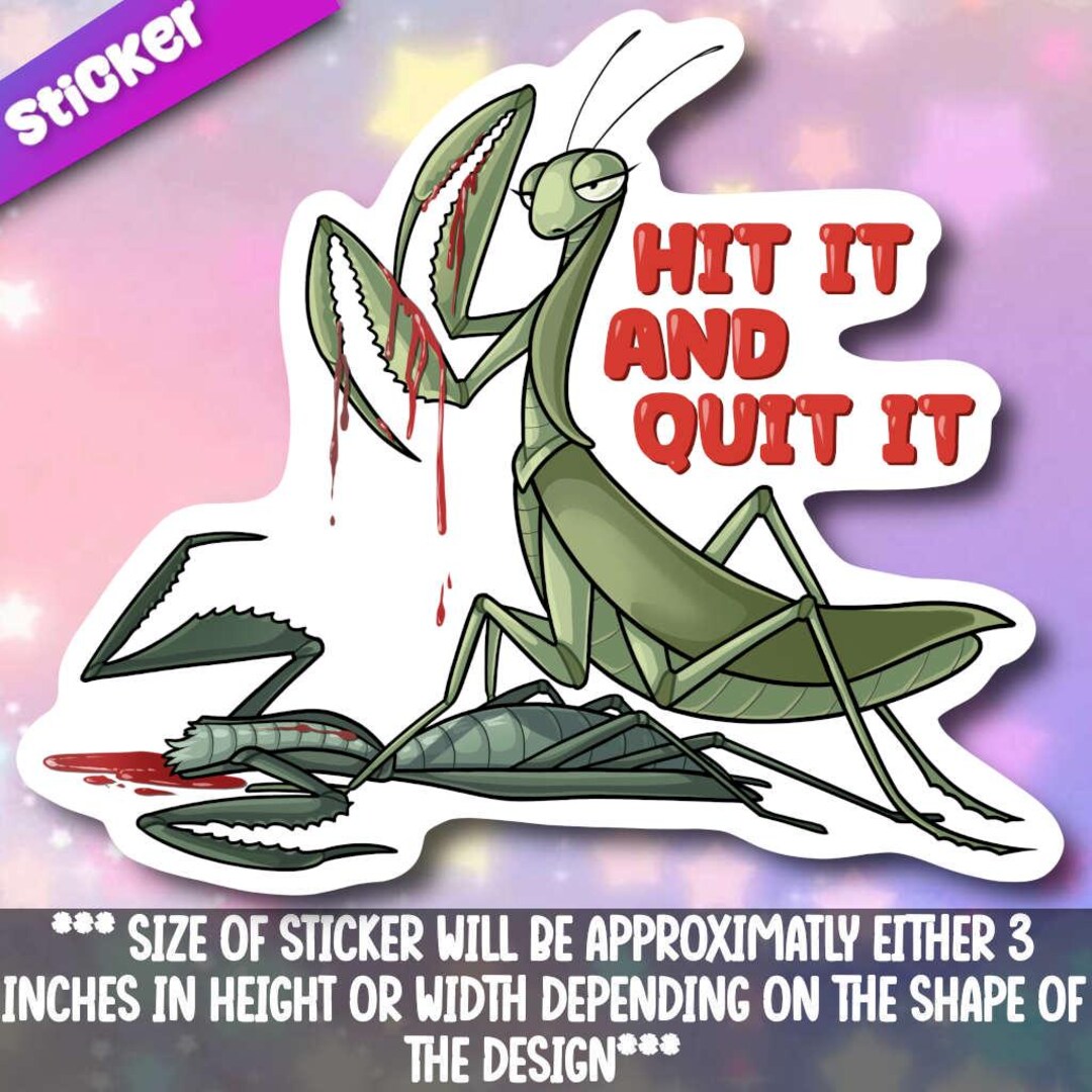 Hit It and Quit It Sticker Adorable Gift Friend-for Laptop, Planner ...