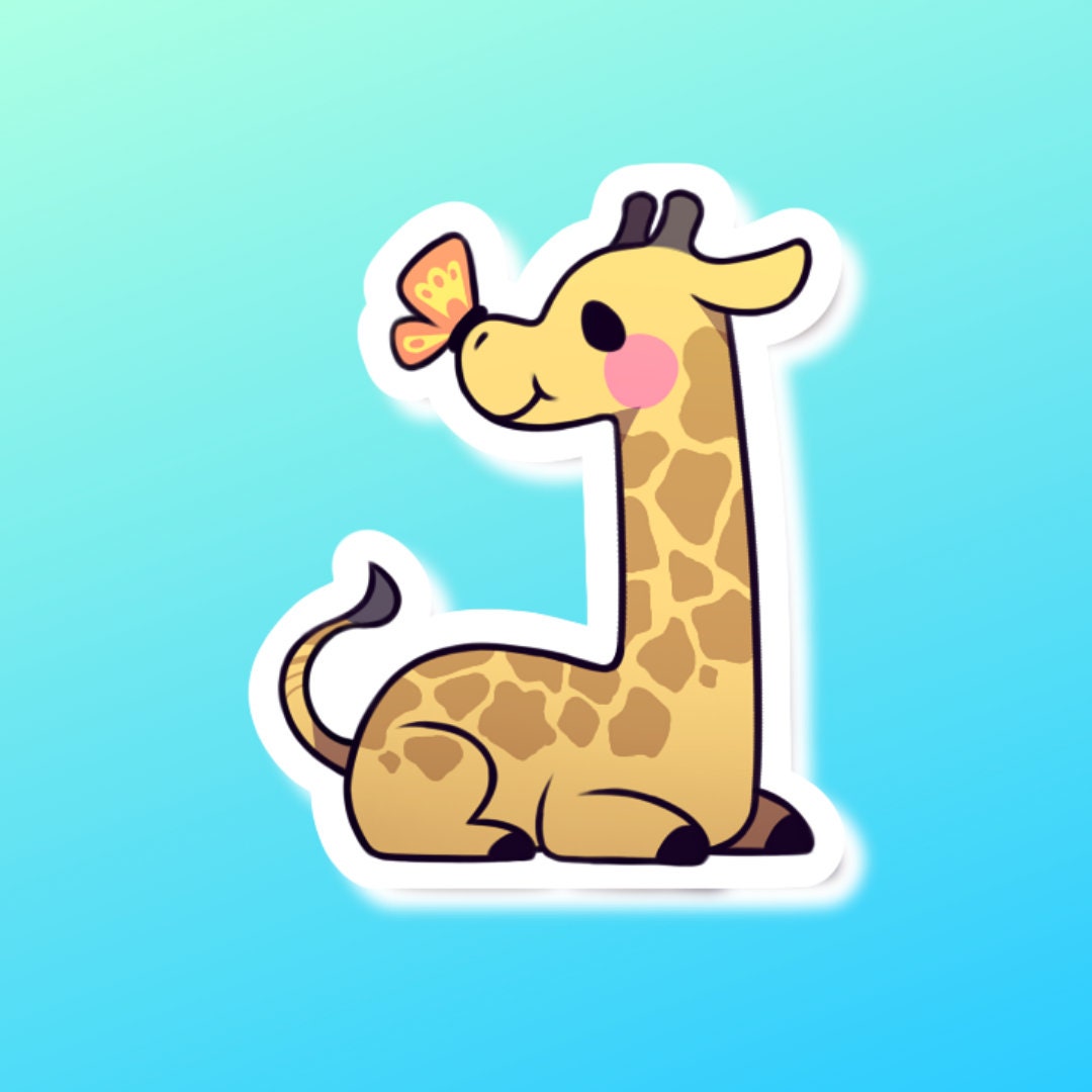 Super Kawaii Giraffe Adorable Zoo Animal Friend-for Laptop - Etsy