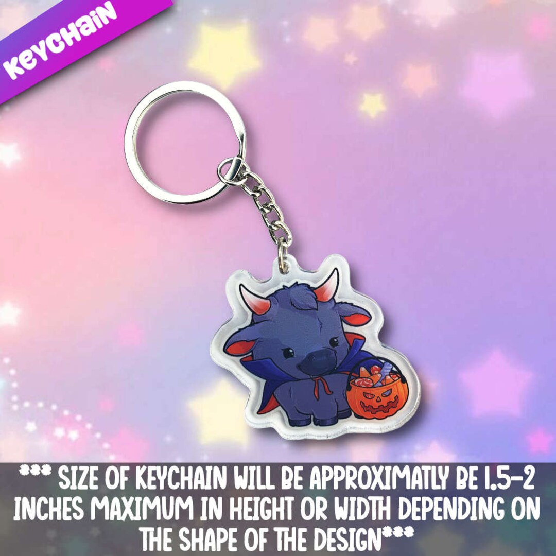 Cow- Dracula Keychain. Adorable Sassy Keychains to Hang on Your ...
