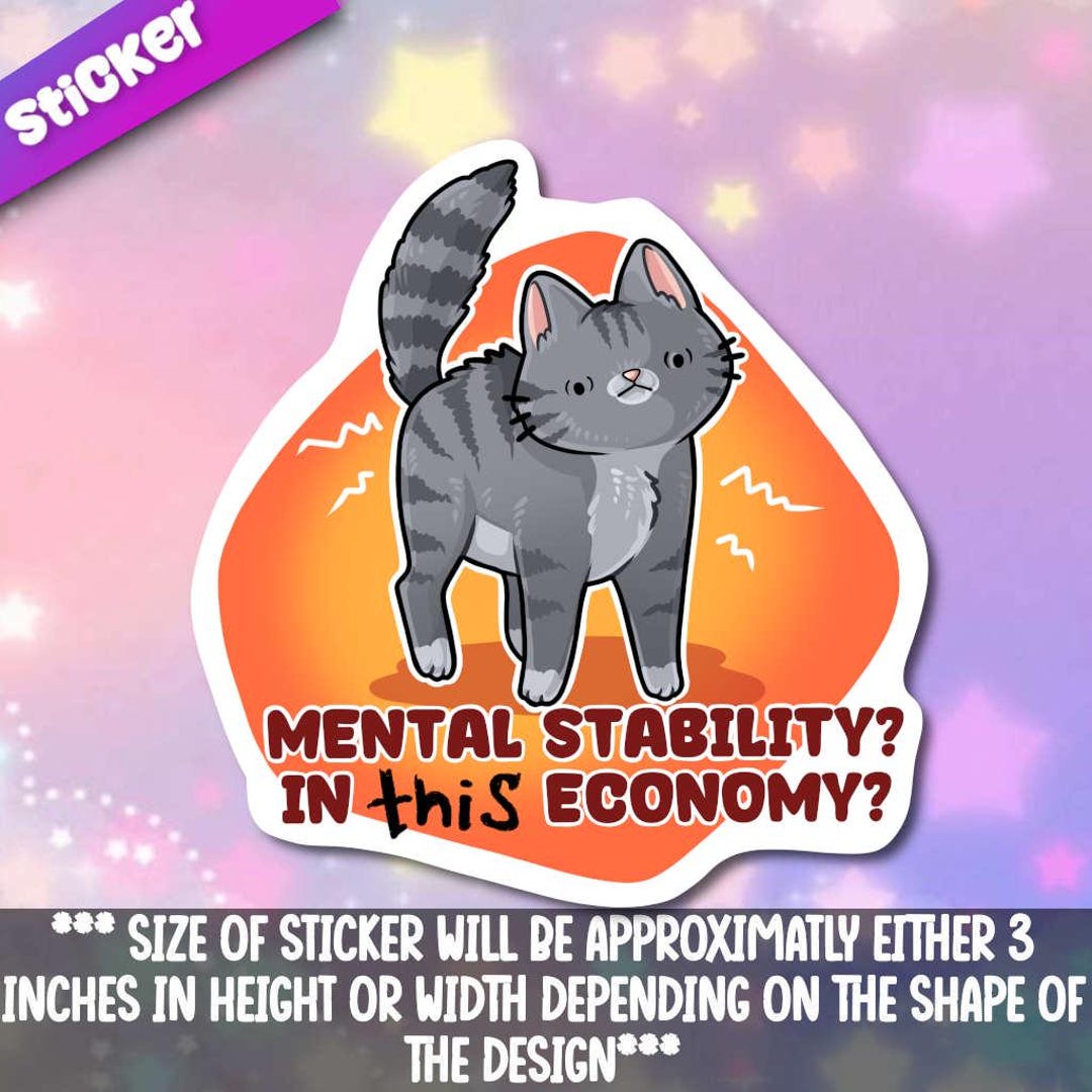 Mental Stability Sticker Adorable Gift Friend-for Laptop, Planner ...