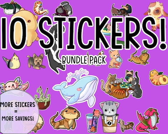 10 Sticker Bundle Pack Choose Any 10 Of Our Stickers For A | Etsy
