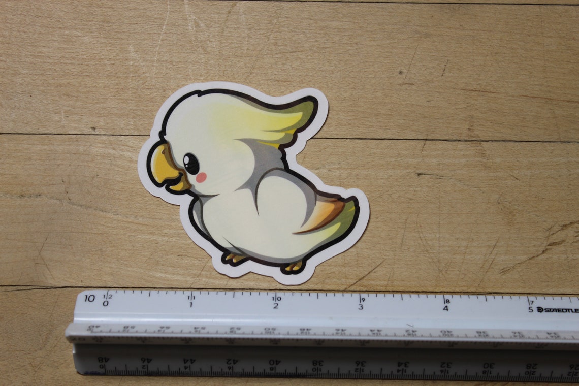 Cockatoo Sticker Kawaii Bird Friend-for Laptop, Planner, Phone Case ...
