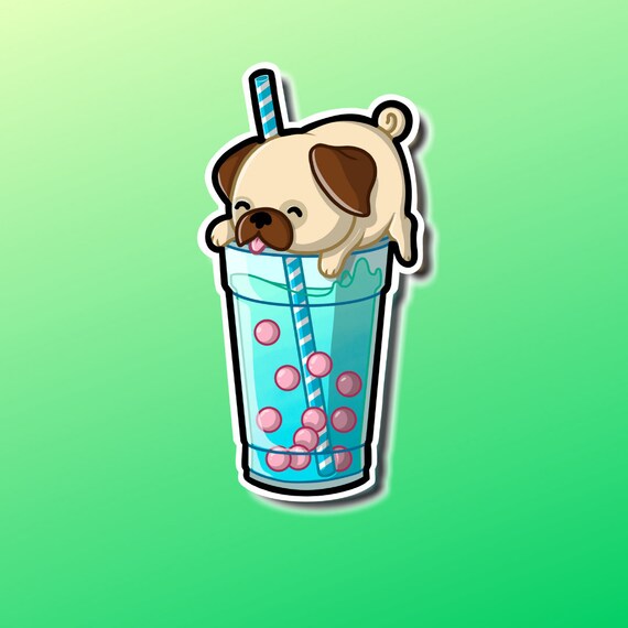 Cute Dog Boba Tea Super Adorable Kawaii Boba Buddy Friend-for - Etsy