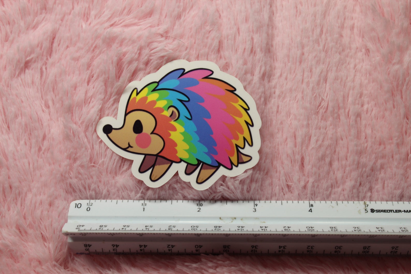 Super Kawaii Rainbow Hedgehog Adorable Hedgie Friend-for - Etsy