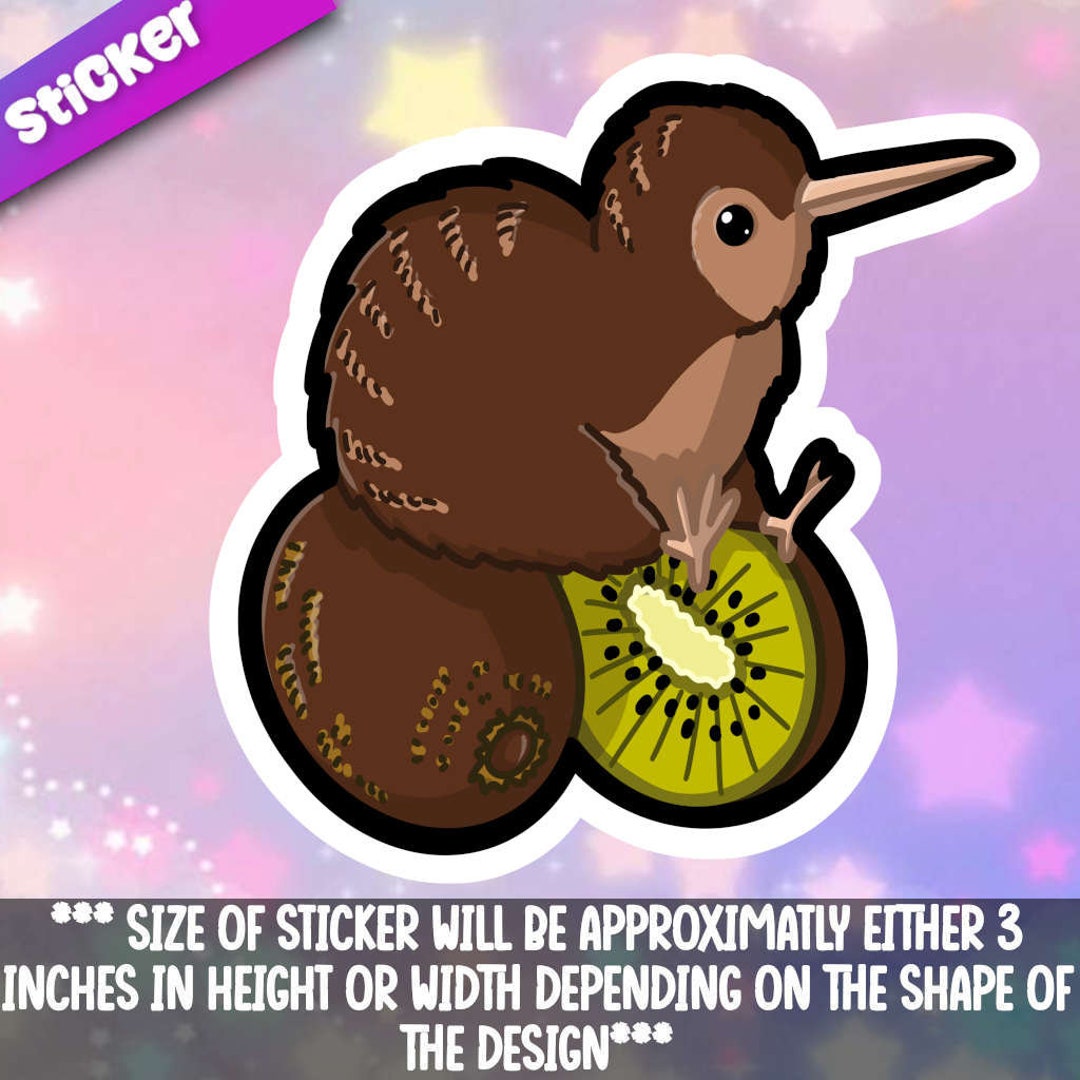 Kiwi Kiwi Sticker-for Laptop, Planner, Phone Case, Journal + by Mega ...