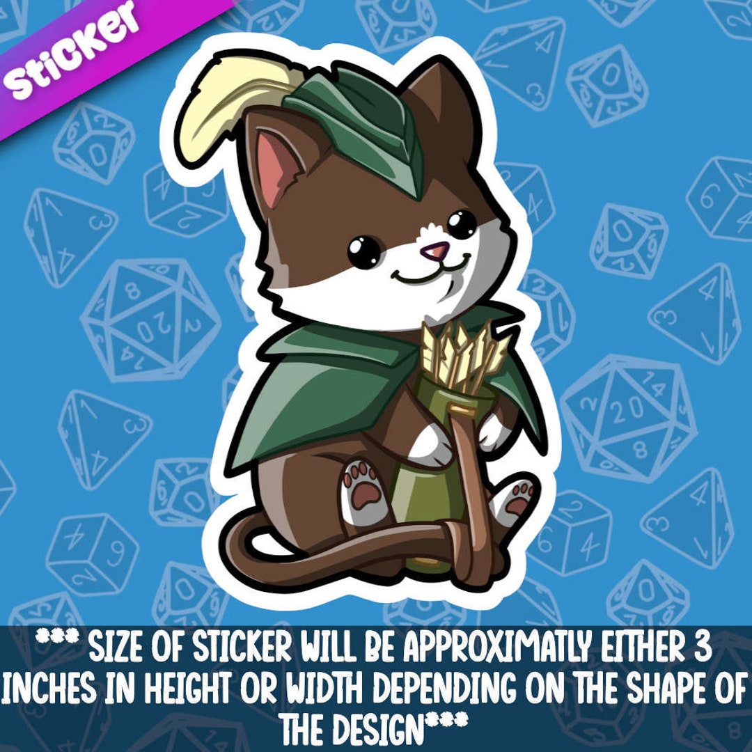 Cat- Ranger Sticker Adorable Kawaii Cat Friend-for Laptop, Planner ...