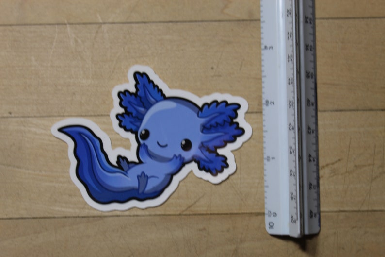 Super Kawaii Blue Axolotl Adorable Kawaii Amphibian - Etsy UK