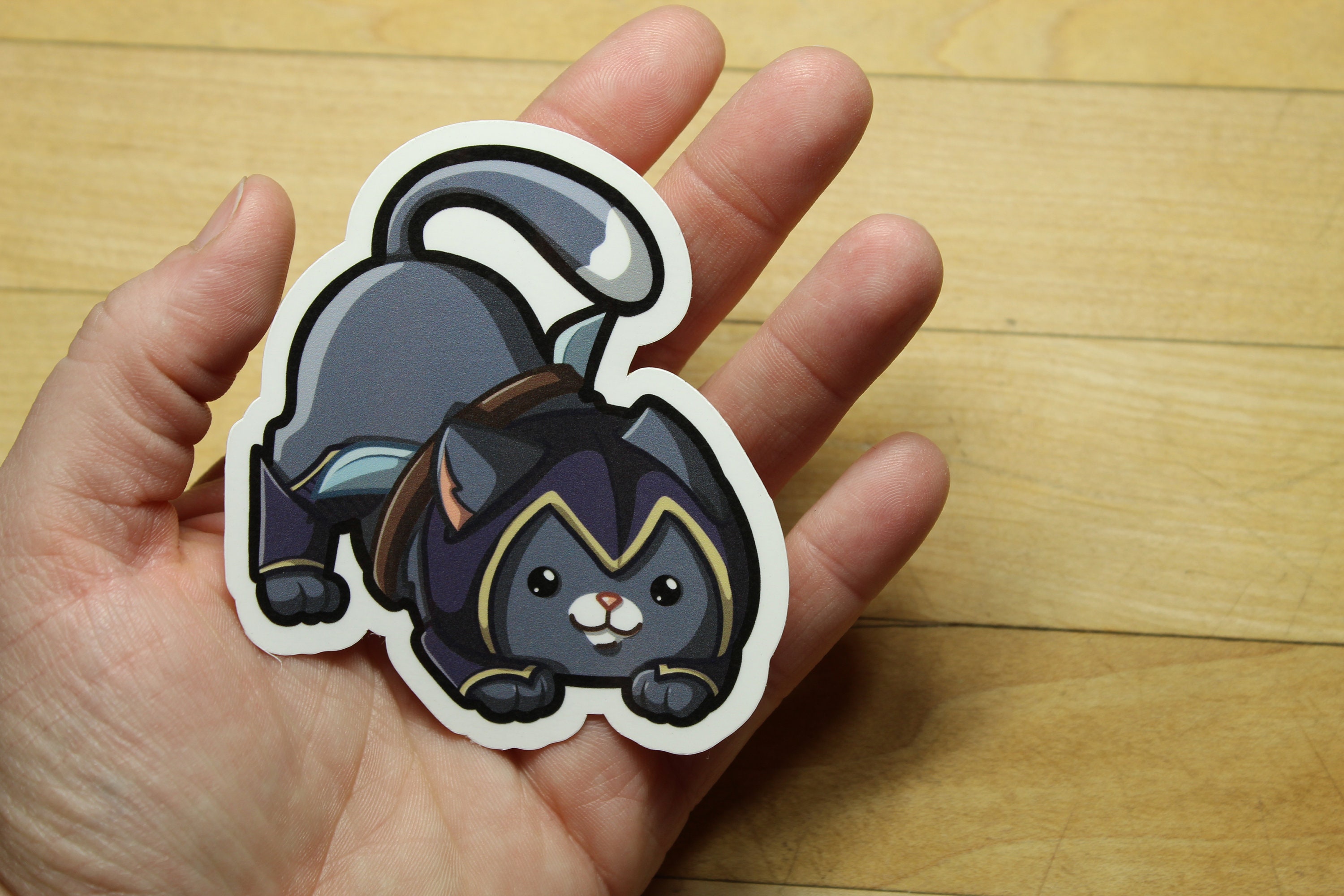 Cat- Rogue Sticker .adorable Kawaii Cat Friend-for Laptop, Planner ...